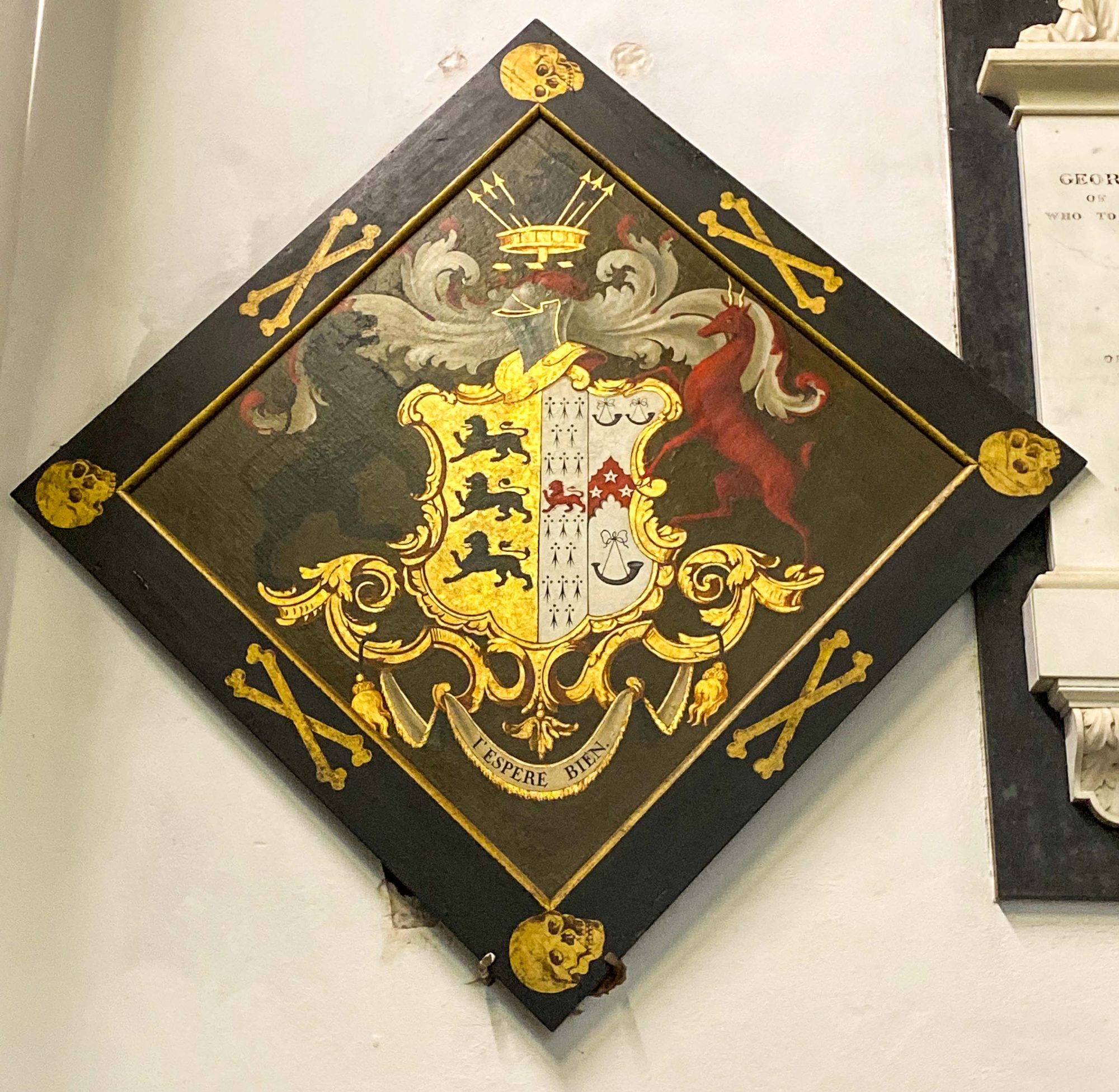 Funeral Hatchments at Crowcombe Church | Exploring Building History