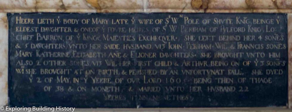 CHURCH OF ST. ANDREW, COLYTON, DEVON: Early-17th C Tomb Monument of Sir ...